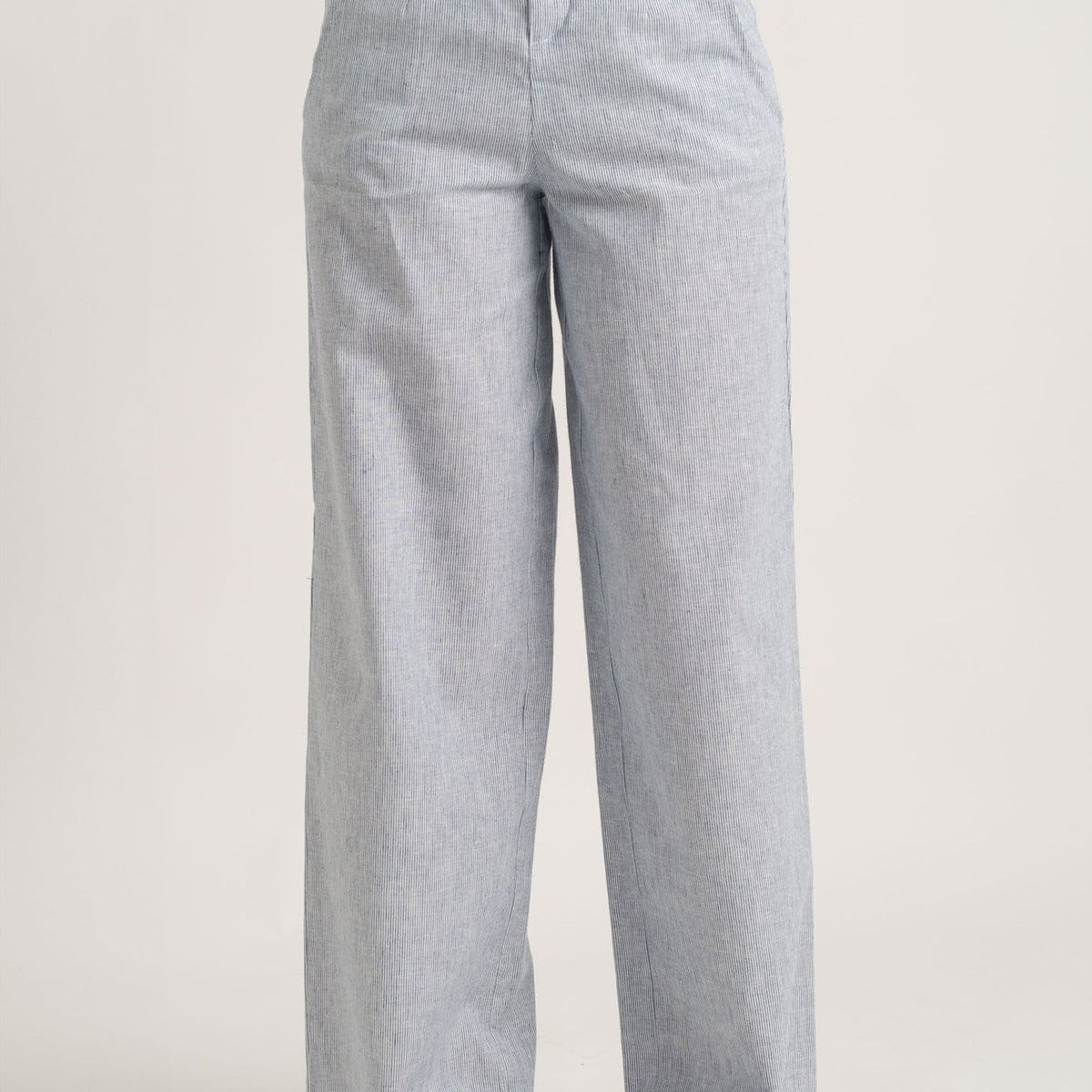 Hanne Linen Trouser French Blue Stripe – LUXMII
